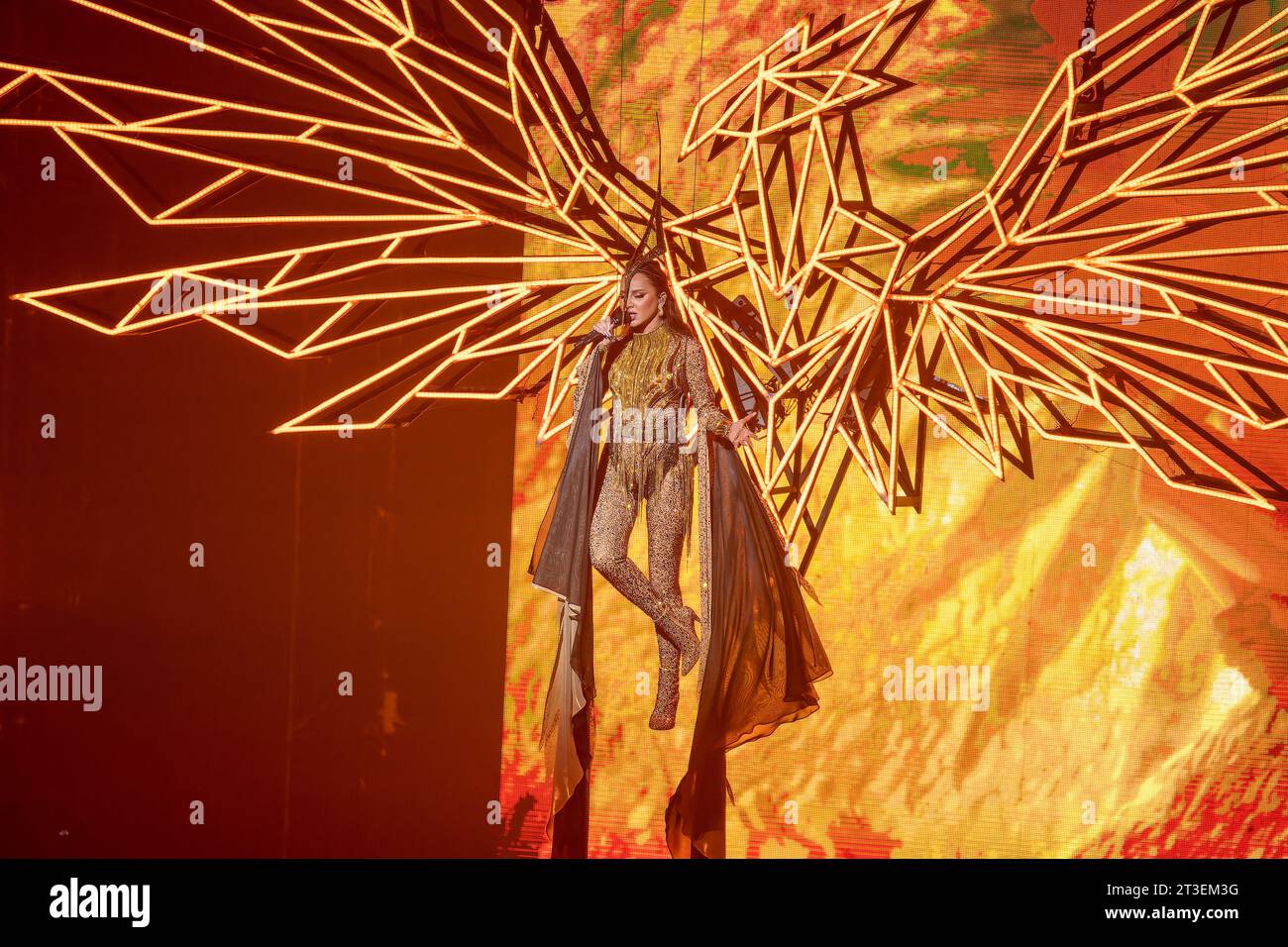 Moscow. Singer Asti (Anna Asti) performs at her solo concert `Phoenix ...