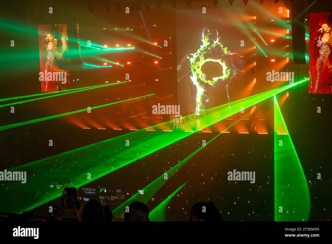 Moscow. Singer Asti (Anna Asti) performs at her solo concert `Phoenix ...