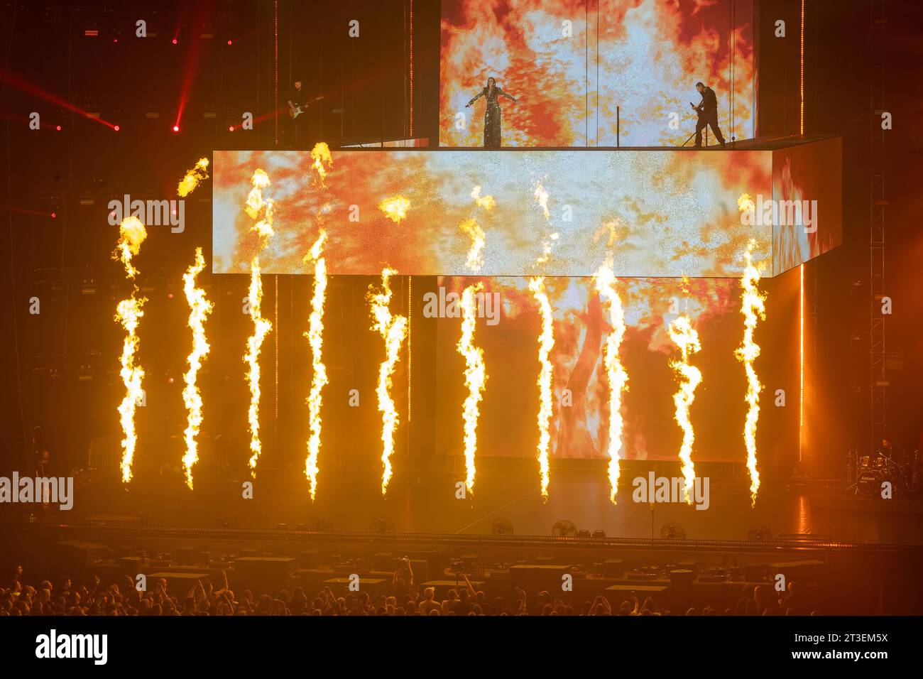 Moscow. Singer Asti (Anna Asti) performs at her solo concert `Phoenix ...