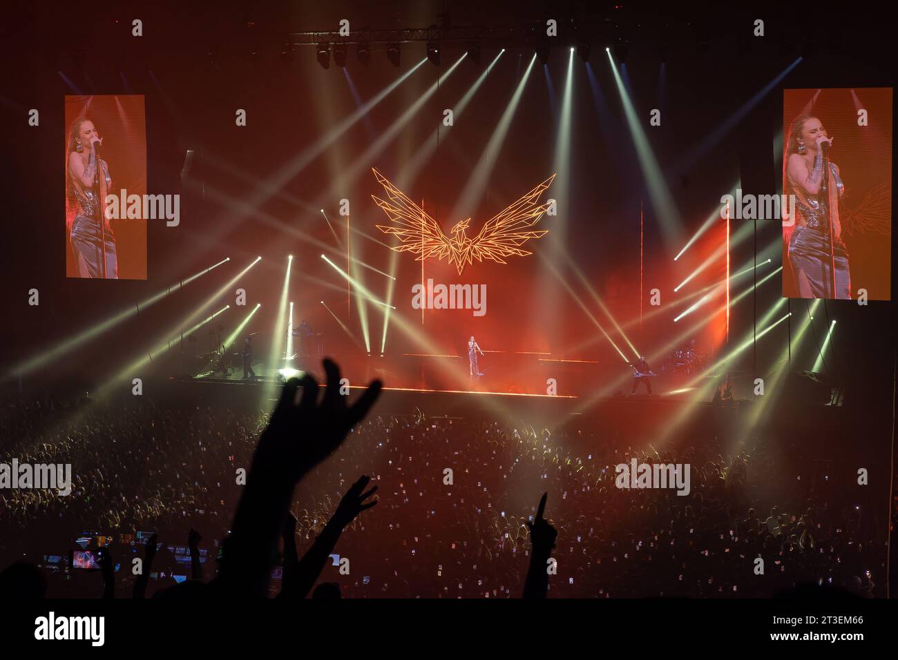 Moscow. Singer Asti (Anna Asti) performs at her solo concert `Phoenix ...