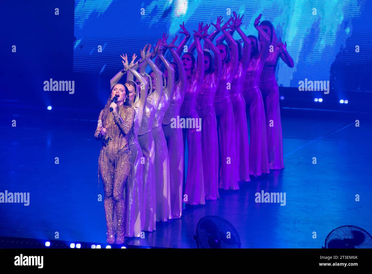Moscow. Singer Asti (Anna Asti) performs at her solo concert `Phoenix ...