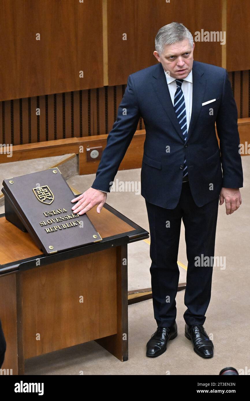 Bratislava, Slovakia. 25th Oct, 2023. Slovakia Smer (Direction)-Social ...