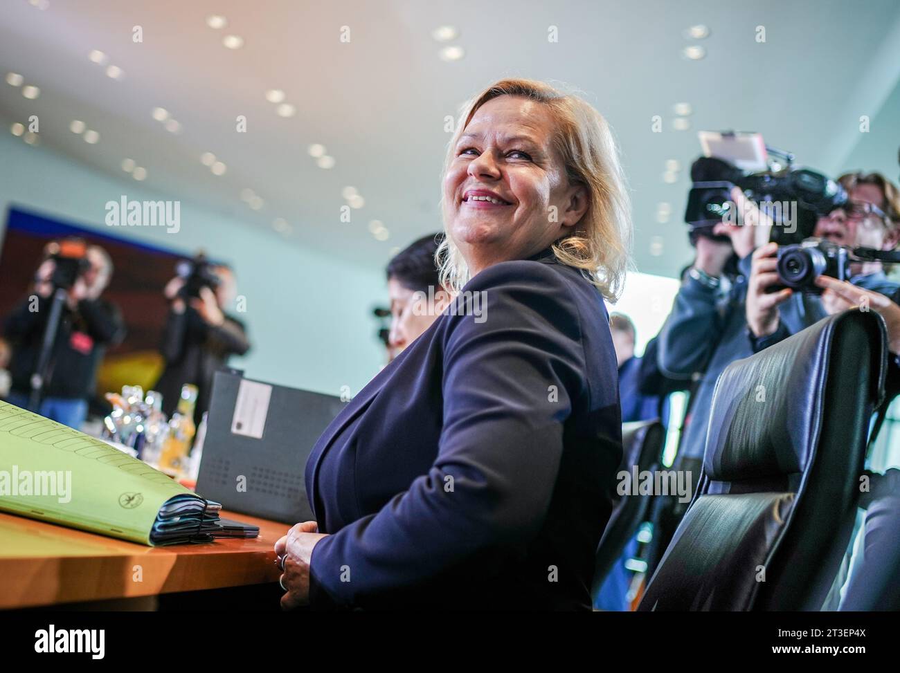 25 October 2023, Berlín: Nancy Faeser, German Minister of the Interior ...