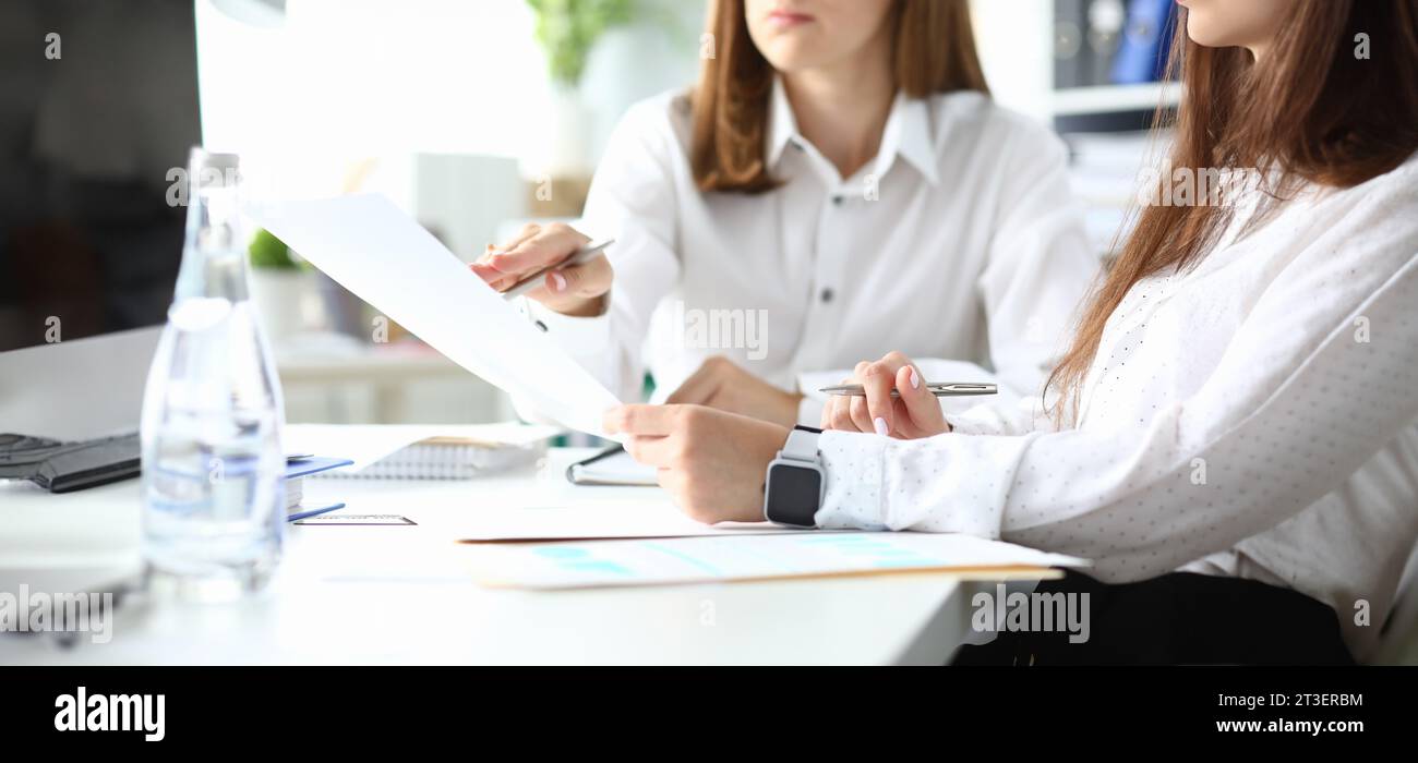Smart female manager in office Stock Photo - Alamy