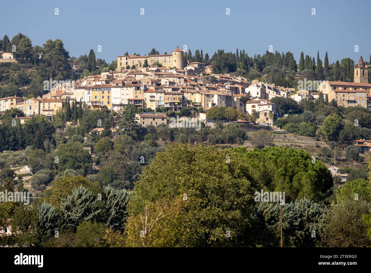 The medieval village of Callian in the Var, on the French Riviera Stock ...
