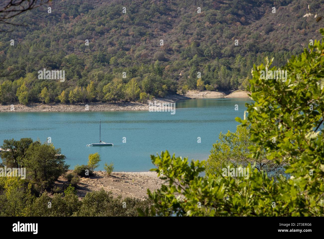 The lake Saint Cassien near Fayence on the French Riviera Stock Photo ...