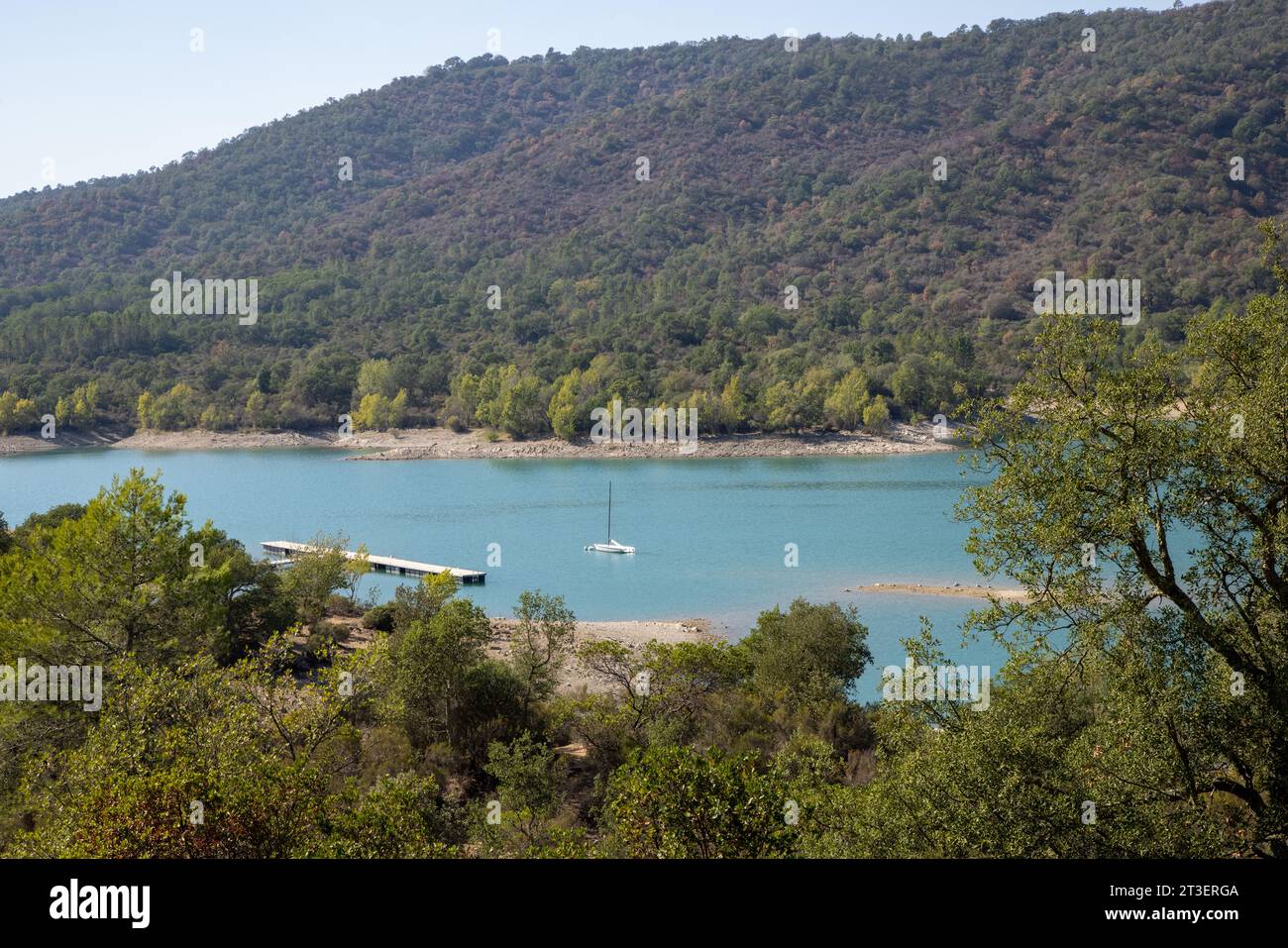 The lake Saint Cassien near Fayence on the French Riviera Stock Photo ...