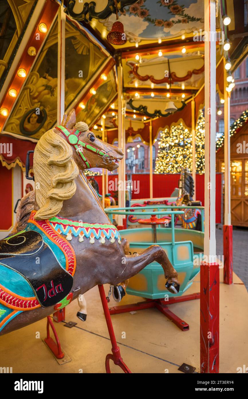 Carousel carnival horses hi-res stock photography and images - Alamy