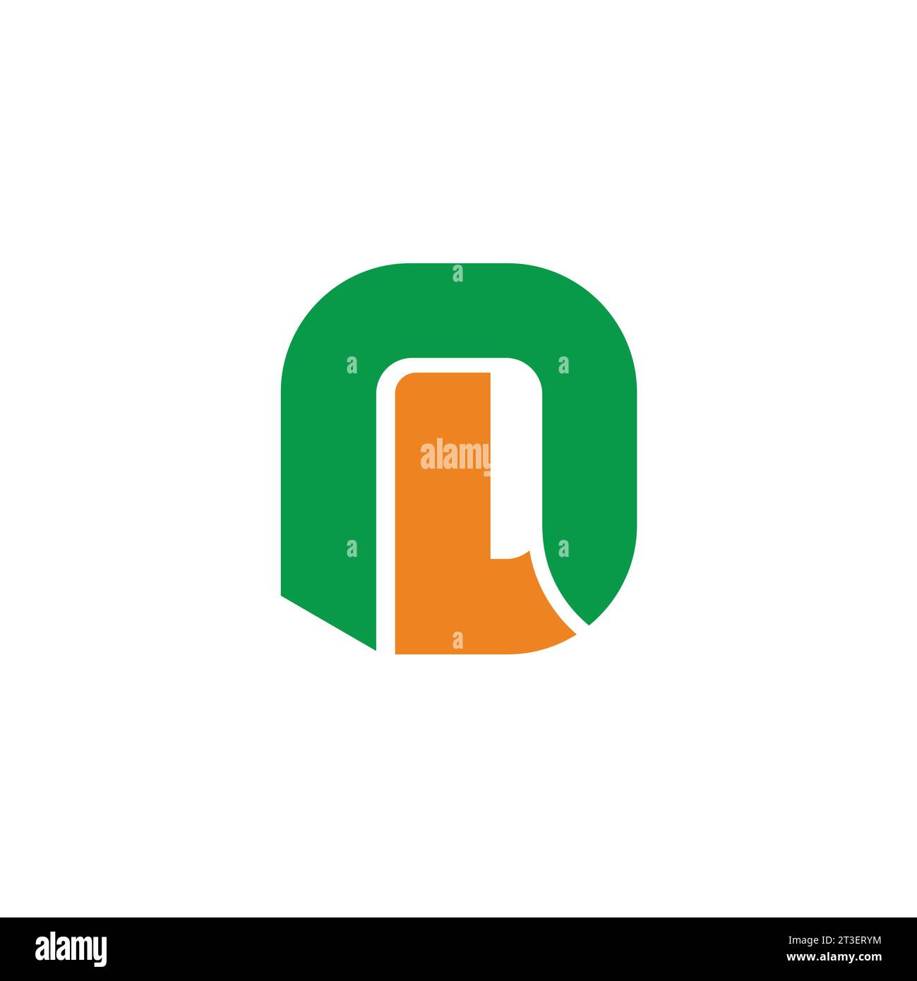 letter nl abstract colorful simple geometric logo vector Stock Vector Image & Art - Alamy