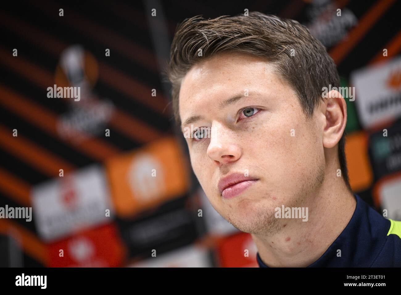 Brussels, Belgium. 25th Oct, 2023. Union's Mathias Rasmussen pictured ...