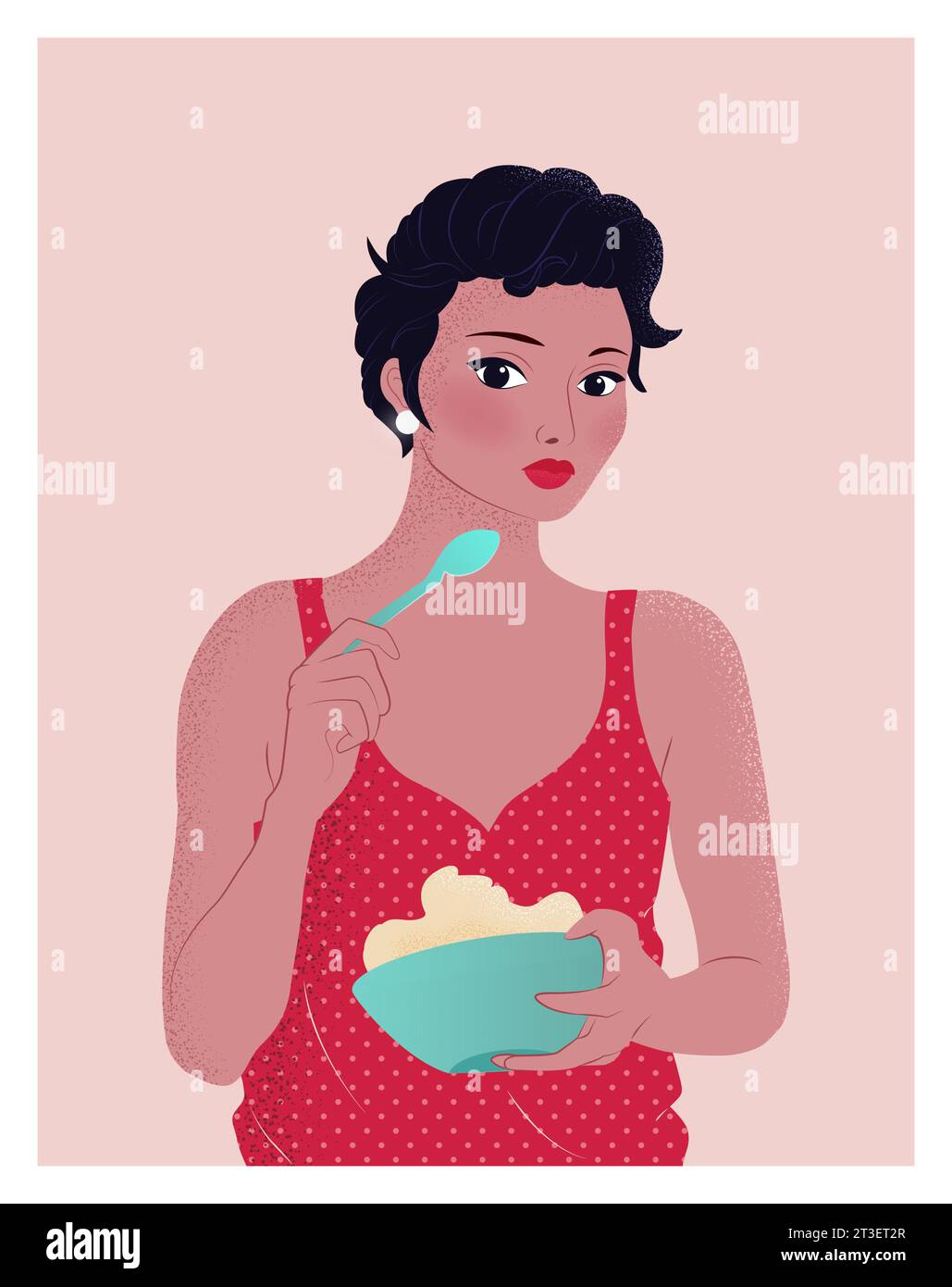 Woman lifestyle portrait Stock Vector Images - Alamy