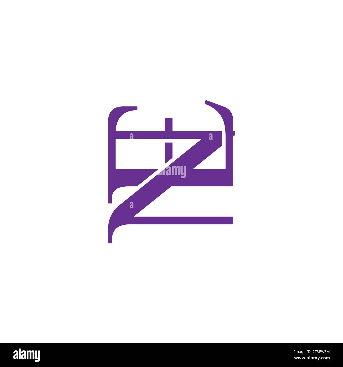 letter zw simple geometric linked logo vector Stock Vector Image & Art ...