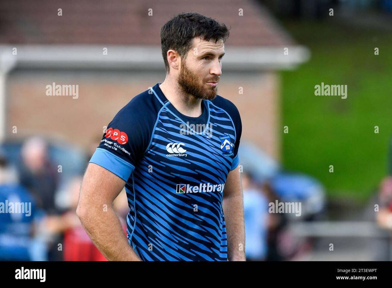 Trebanos, Wales. 21 October 2023. Josh Jones of Trebanos during the WRU ...