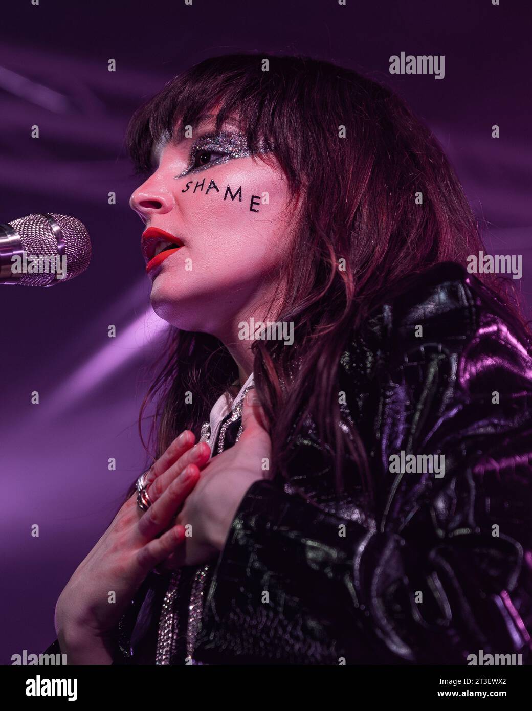 Barcelona, Spain. 24th Oct, 2023. Lauren Mayberry (singer of Chvrches ...