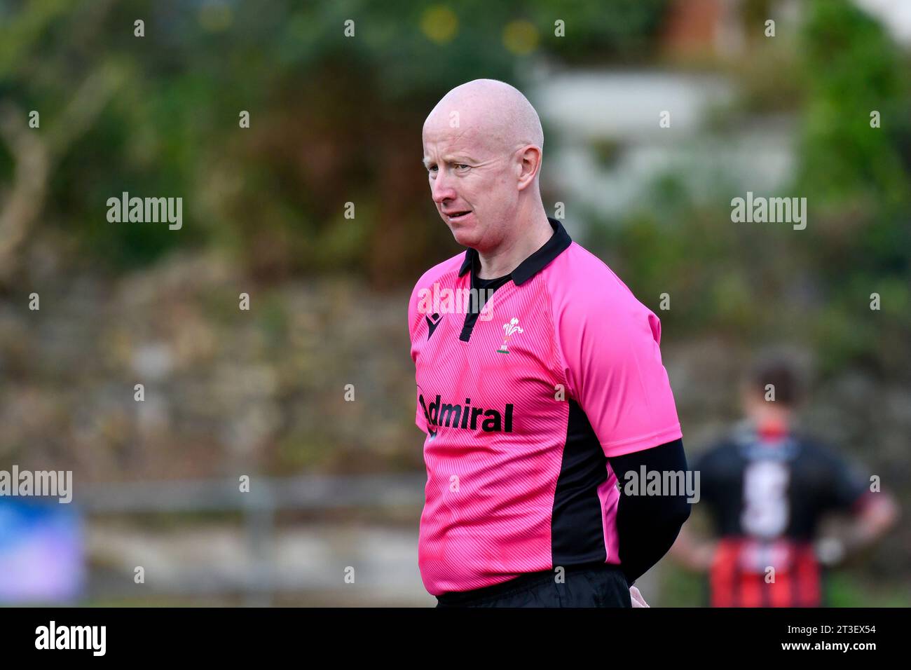Trebanos, Wales. 21 October 2023. Match Referee Ian Davies during the ...