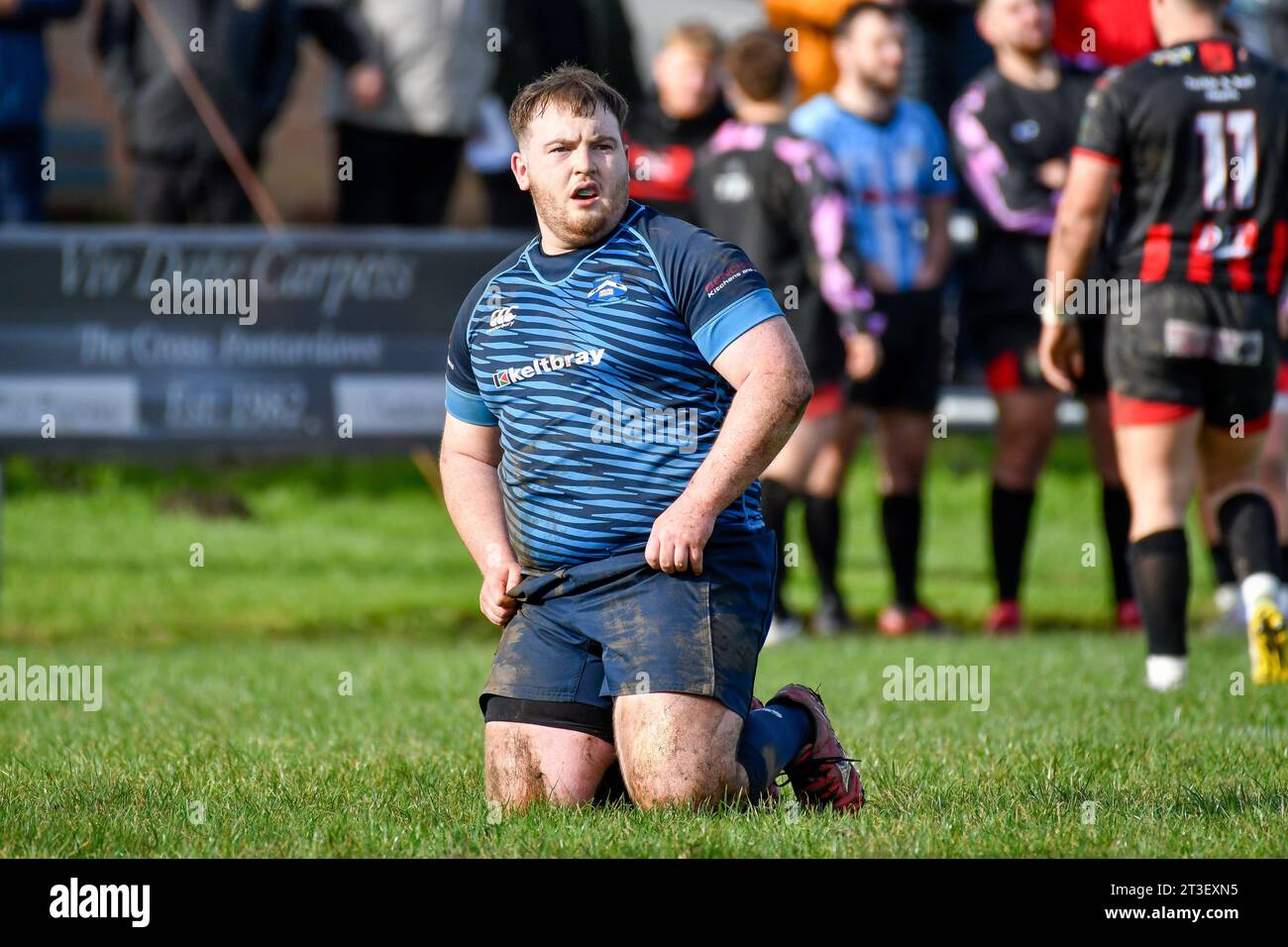 Trebanos, Wales. 21 October 2023. Chris Davies of Trebanos during the ...