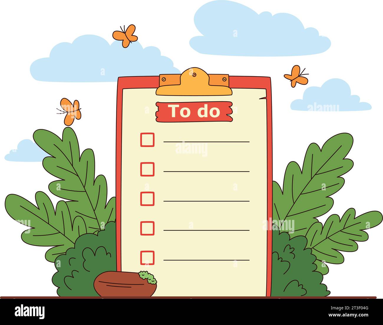 Tablet with a checklist to-do list for time management Stock Vector ...