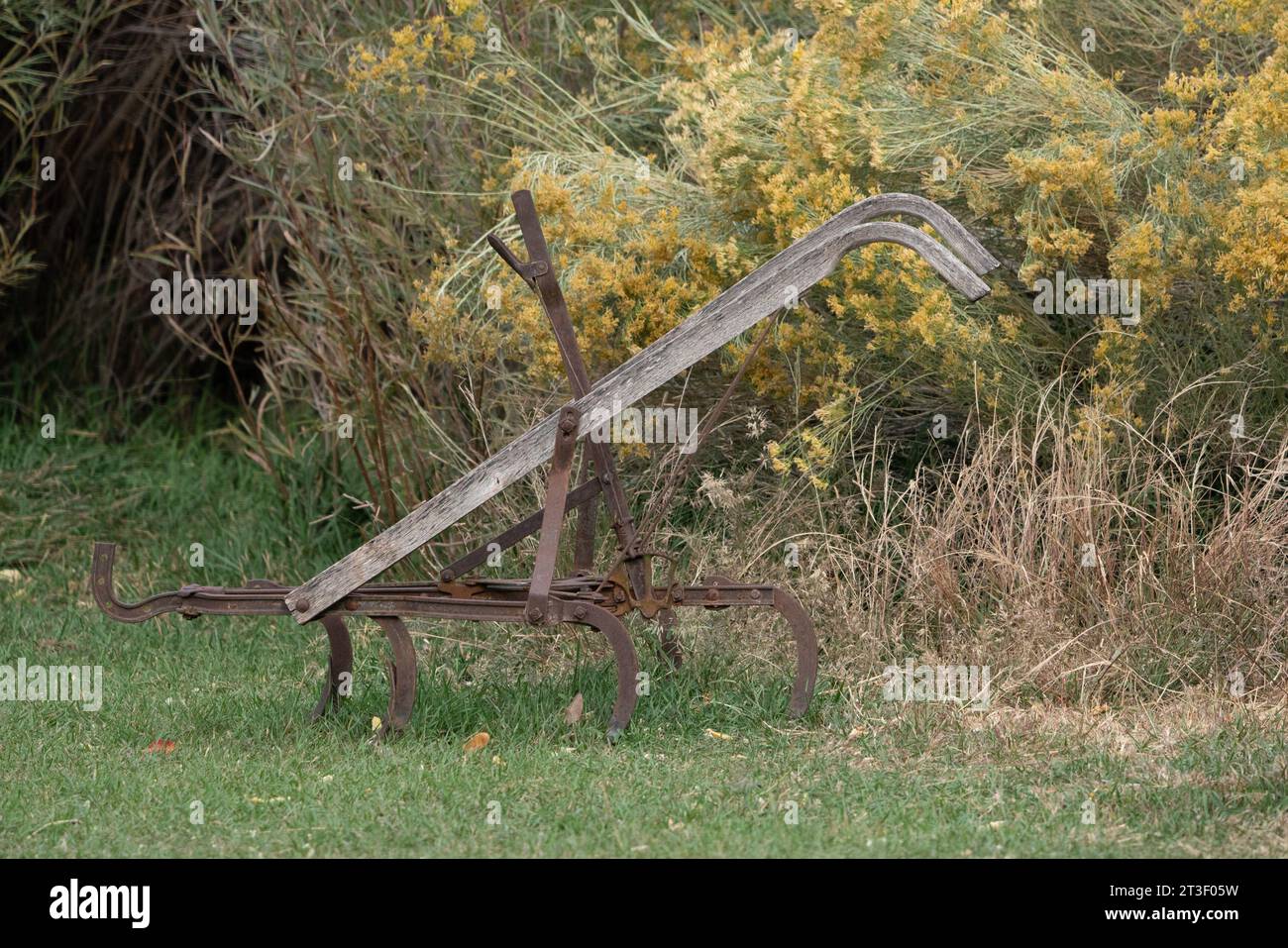 Antique farm tool for horse drawn plowing Stock Photo - Alamy
