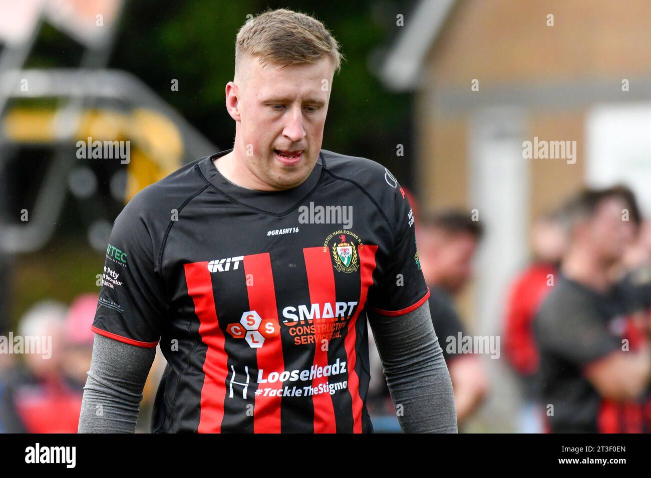 Trebanos, Wales. 21 October 2023. Owen Howe of Maesteg Quins during the ...