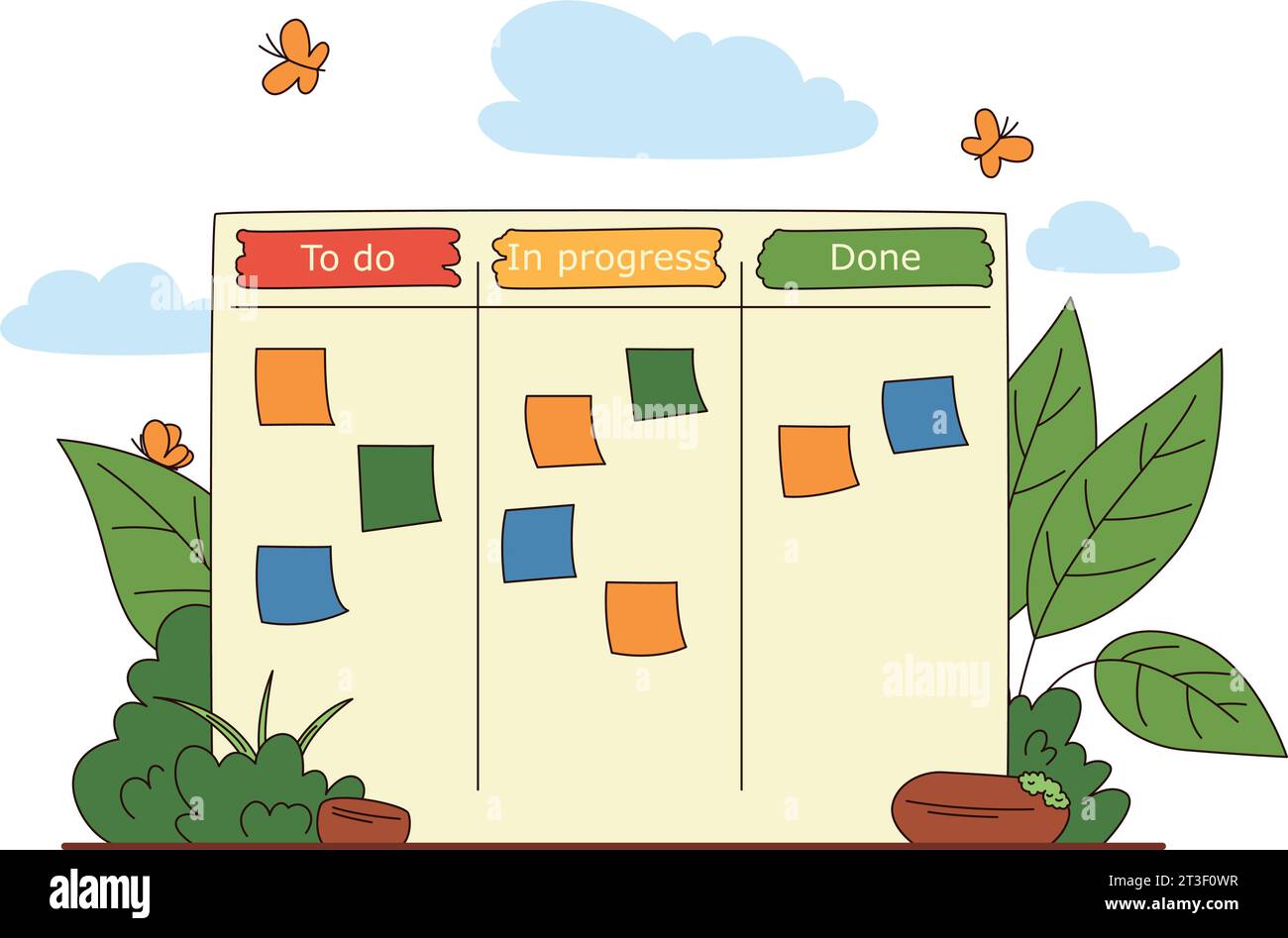 Kanban background Stock Vector Images - Alamy