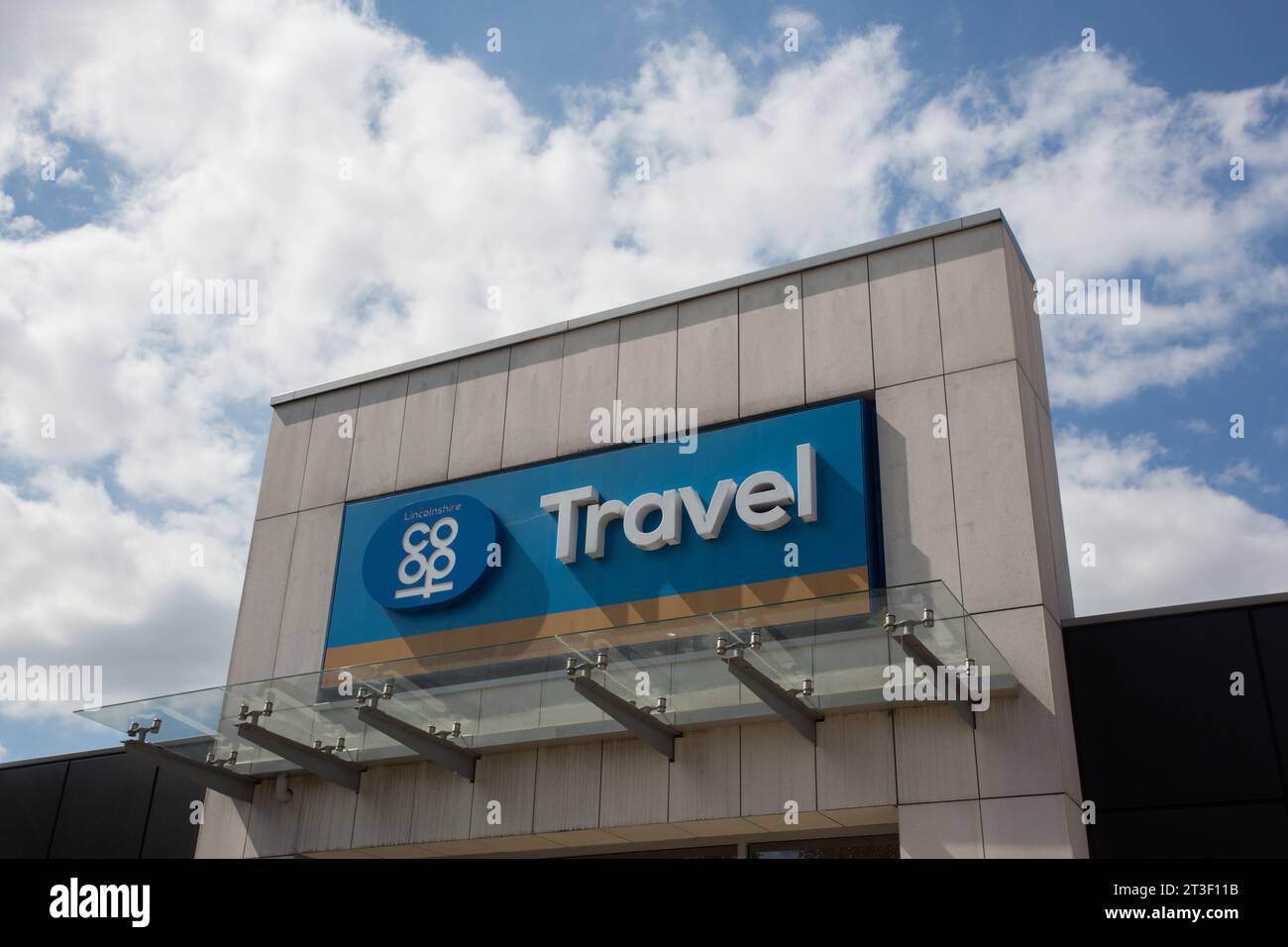 Co op Travel signage Stock Photo - Alamy