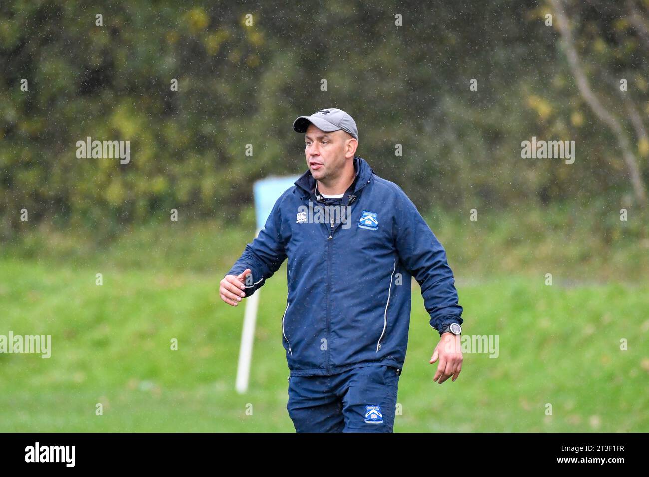 Trebanos, Wales. 21 October 2023. Ian Moore Coach of Trebanos during ...
