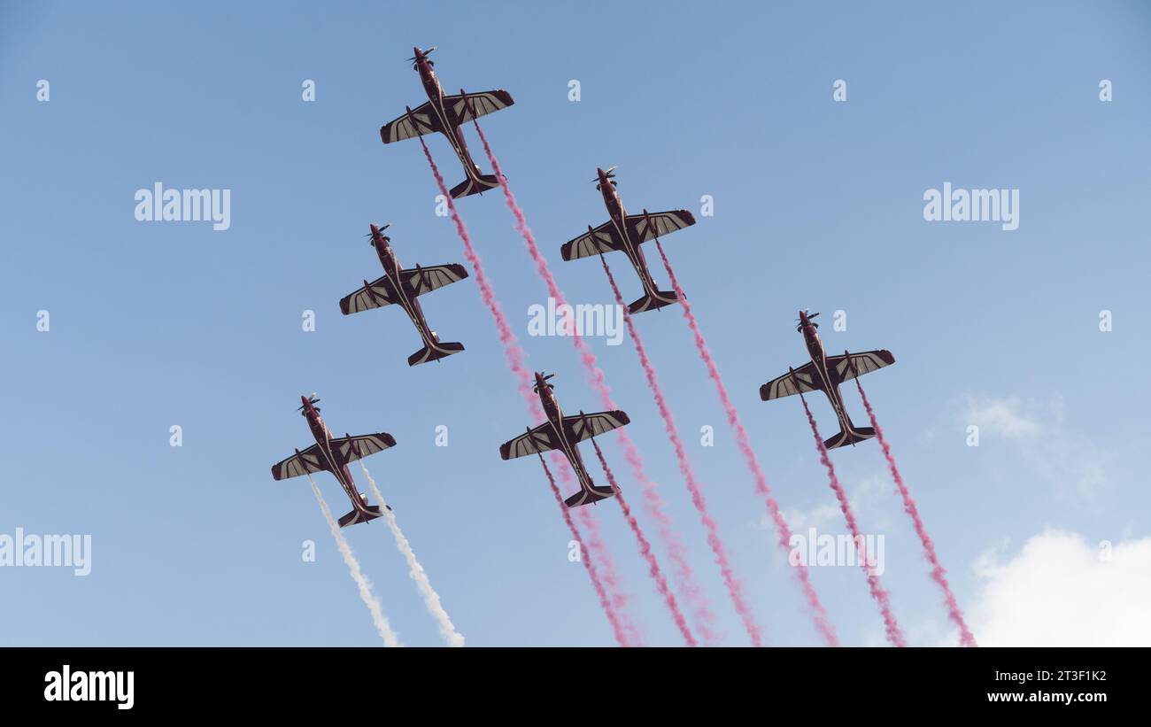 Air show in Doha ,Qatar .During Qatar National Day 2022 celebration ...