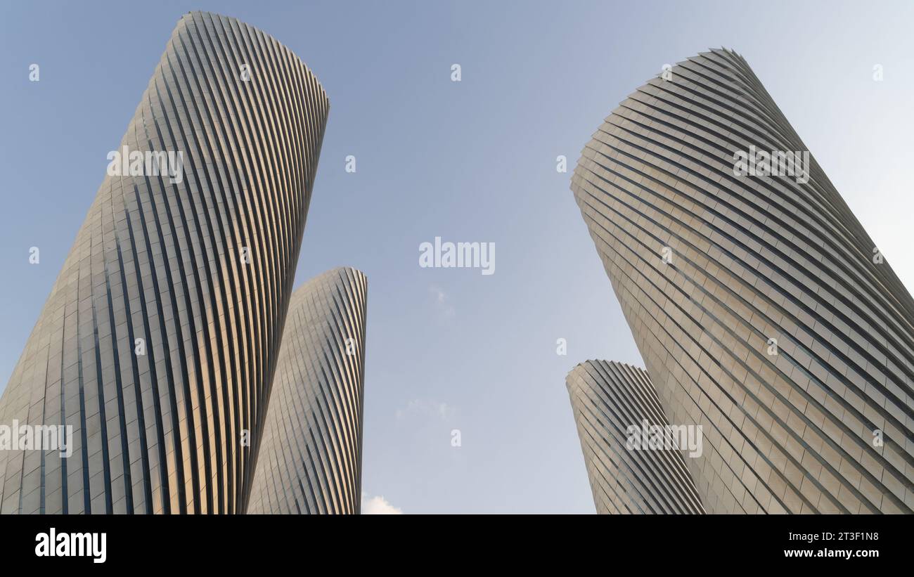 Lusail, Qatar - December 22, 2022: Lusail Plaza 4 tower. Al Saad Tower ...