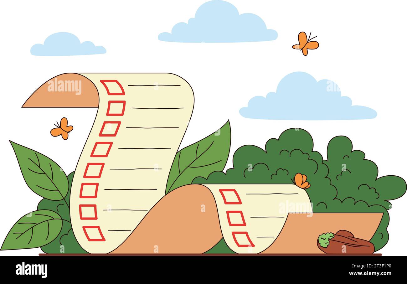 Long paper with checklist for time management Stock Vector Image & Art ...