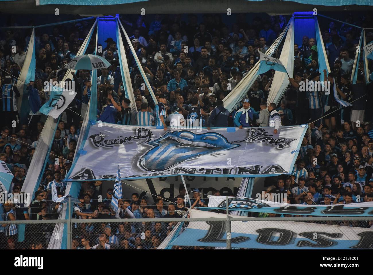 Buenos Aires, Argentina. 24th Oct, 2023. Fans of Racing Club during the ...