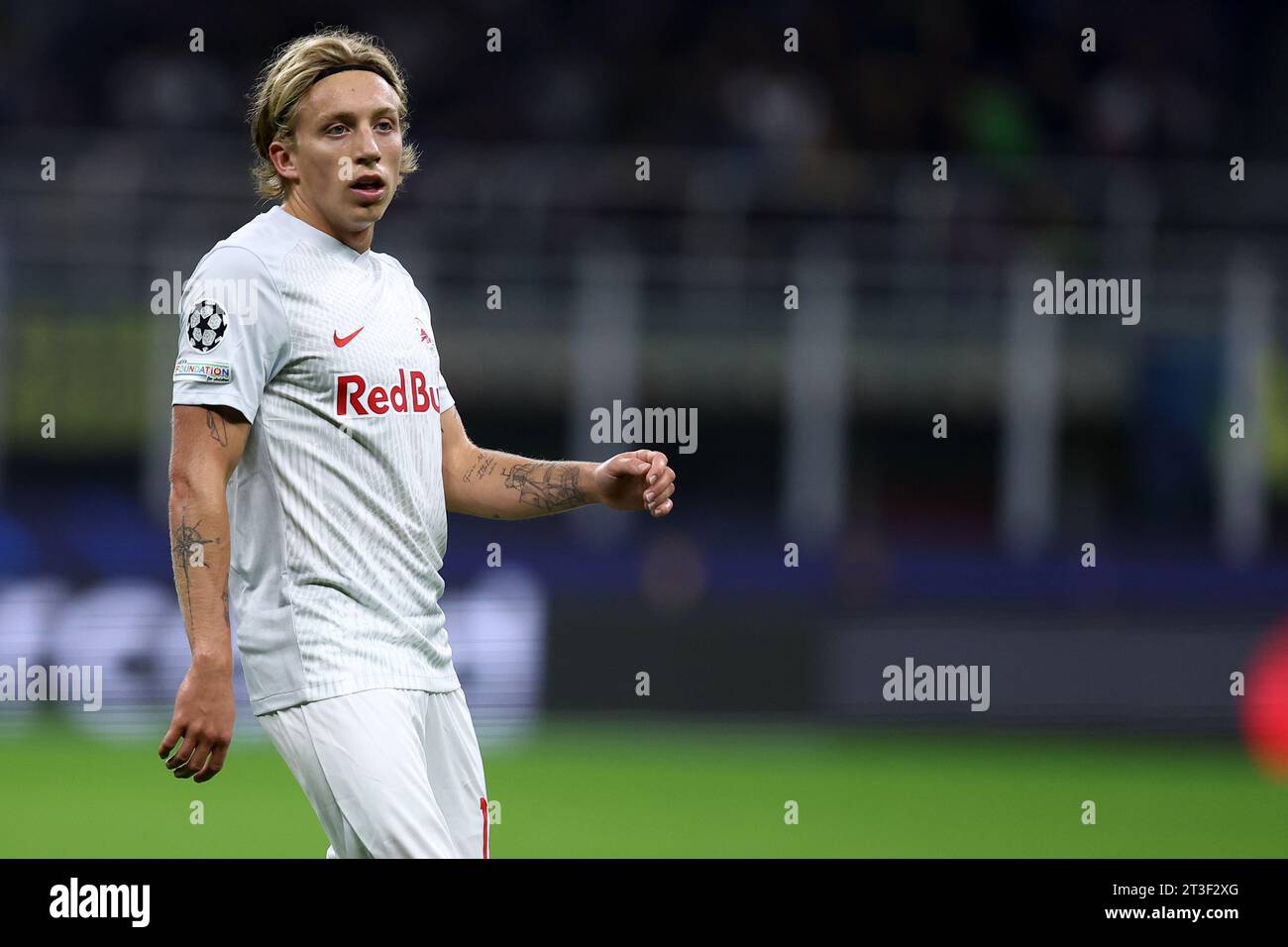 Milano, Italy. 24th Oct, 2023. Mads Bidstrup of Fc Salzburg looks on ...