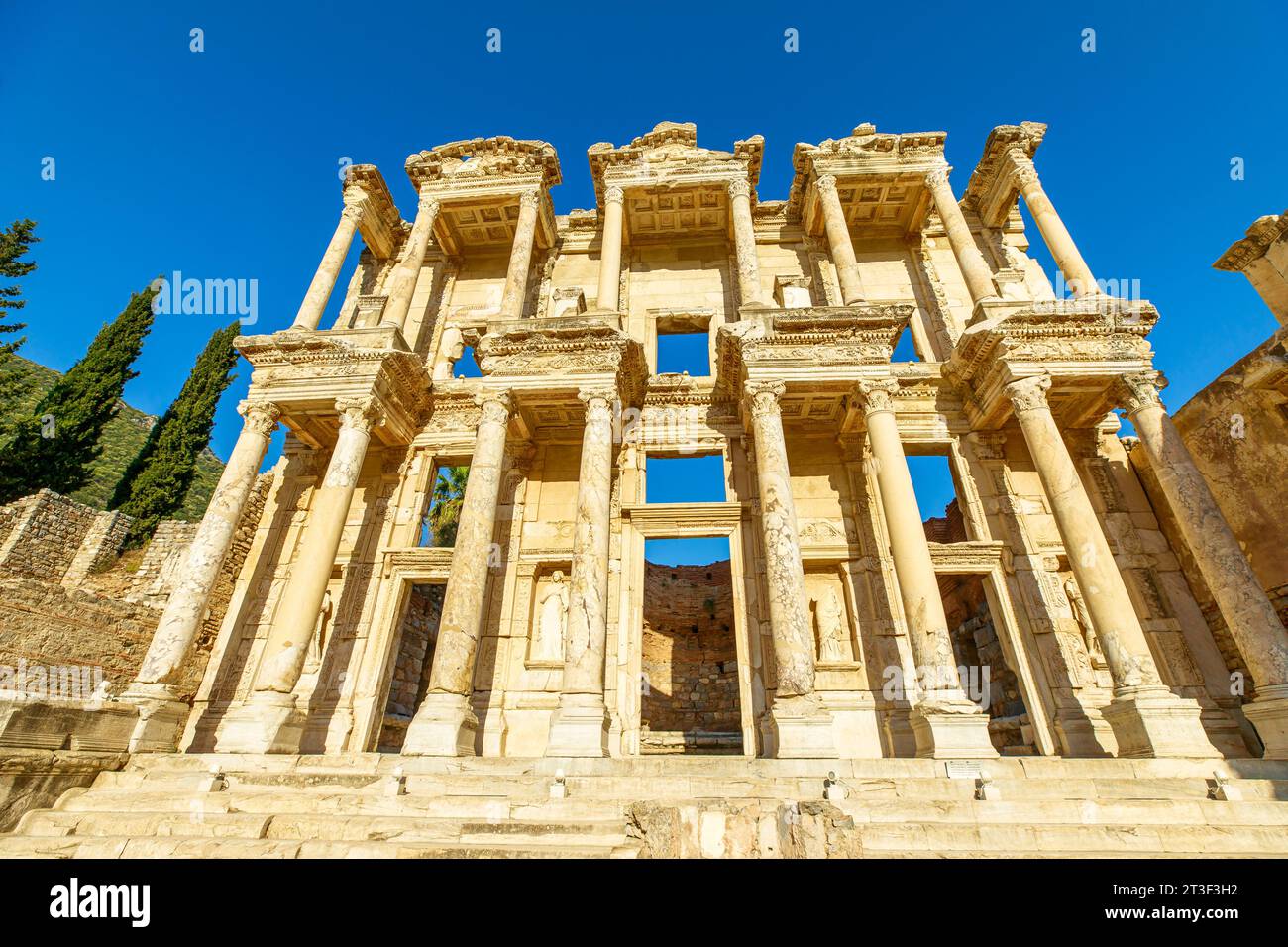 Ephesus archaeological site of Turkey, inside Library of Celsus and ...