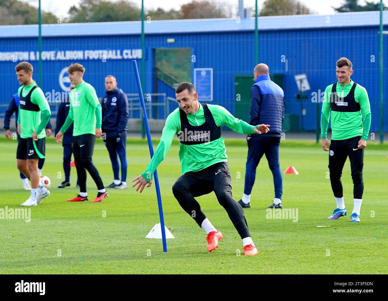 Brighton and Hove Albion's Lewis Dunk during a training session at the ...