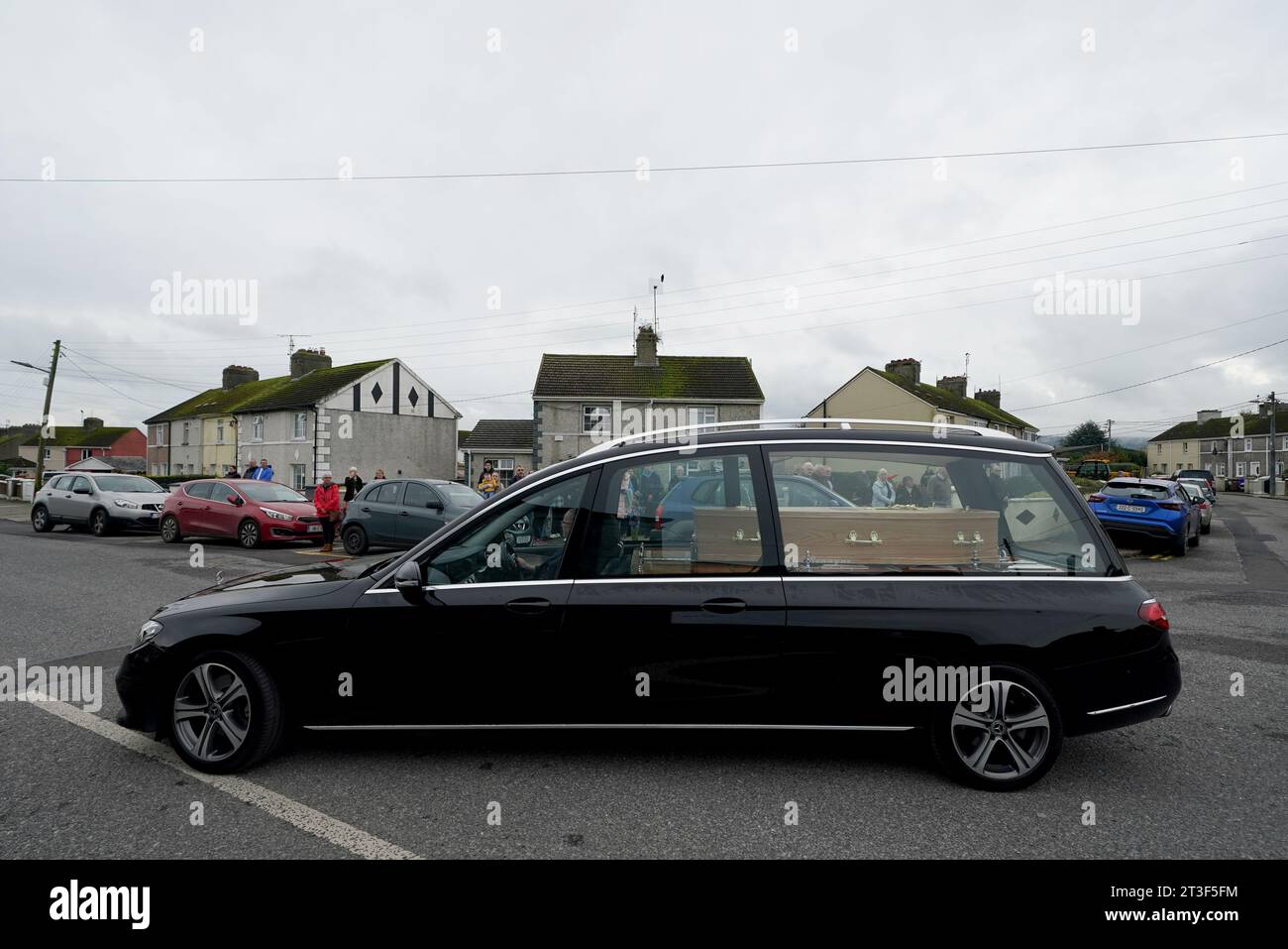 The funeral cortege for Tina Satchwell is driven through her home town ...