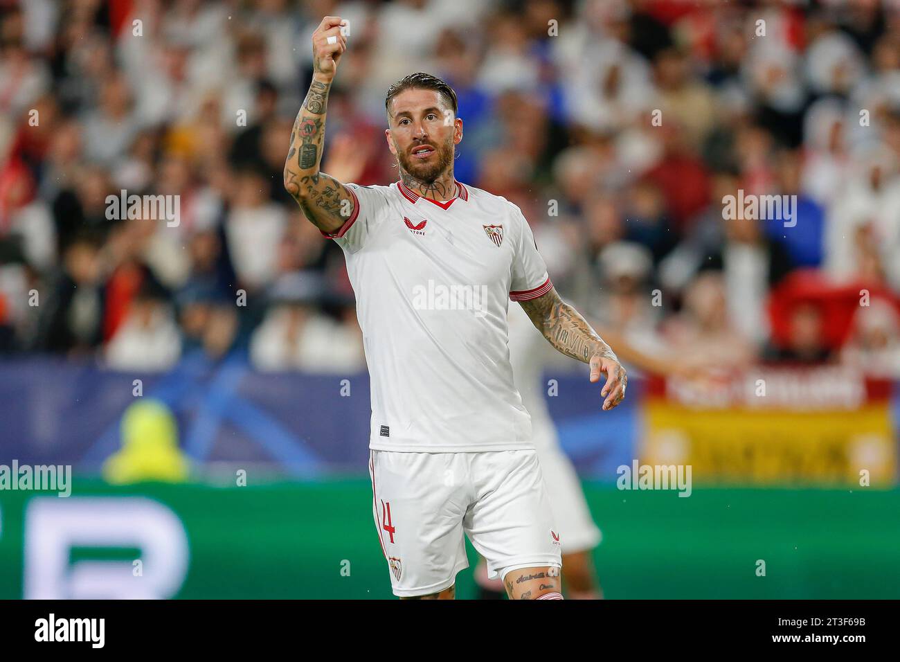 Sergio Ramos of Sevilla FC during the UEFA Champions League match ...