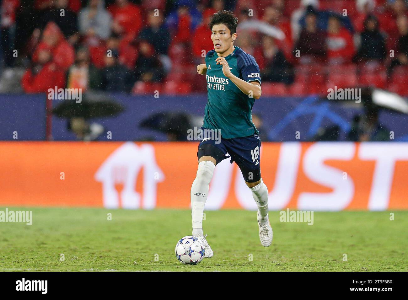 Takehiro Tomiyasu of Arsenal FC during the UEFA Champions League match ...