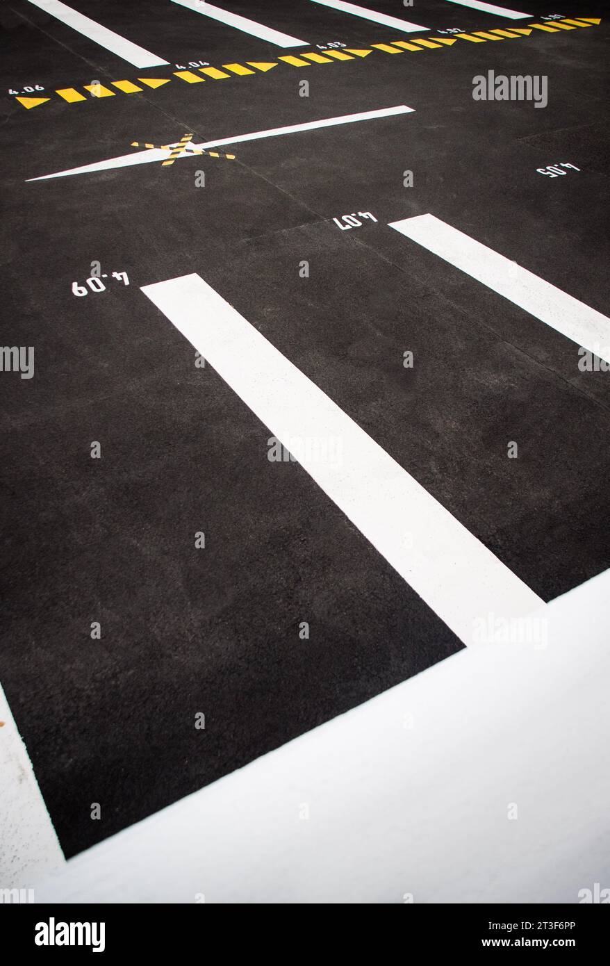 Road markings in a parking lot Stock Photo - Alamy