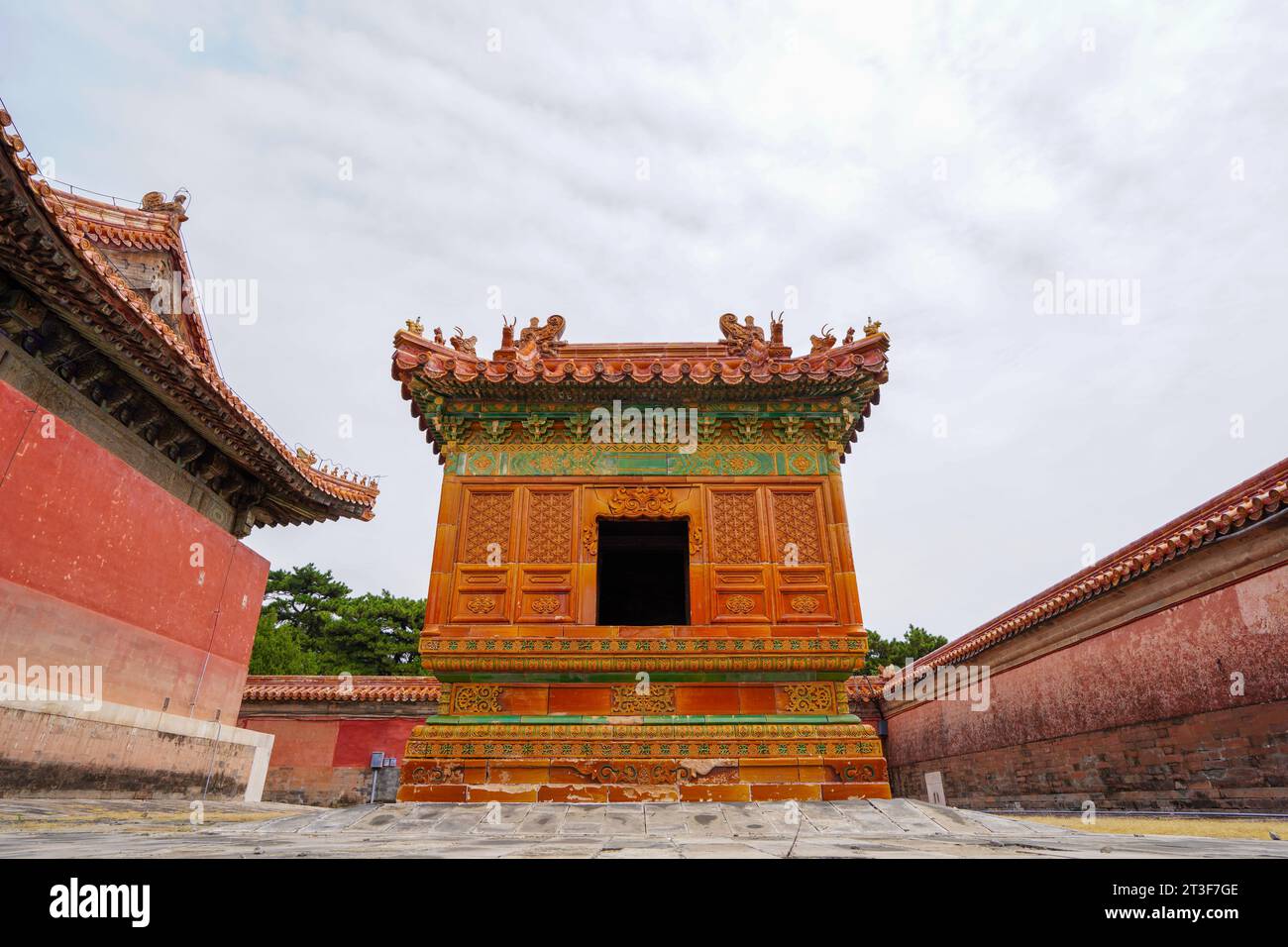 The silk burning furnace is located in the Eastern Tombs of the Qing ...