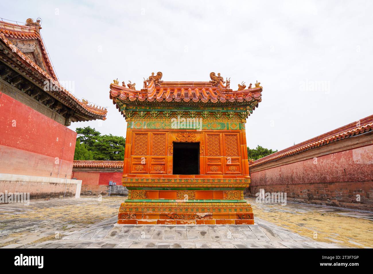 The silk burning furnace is located in the Eastern Tombs of the Qing ...