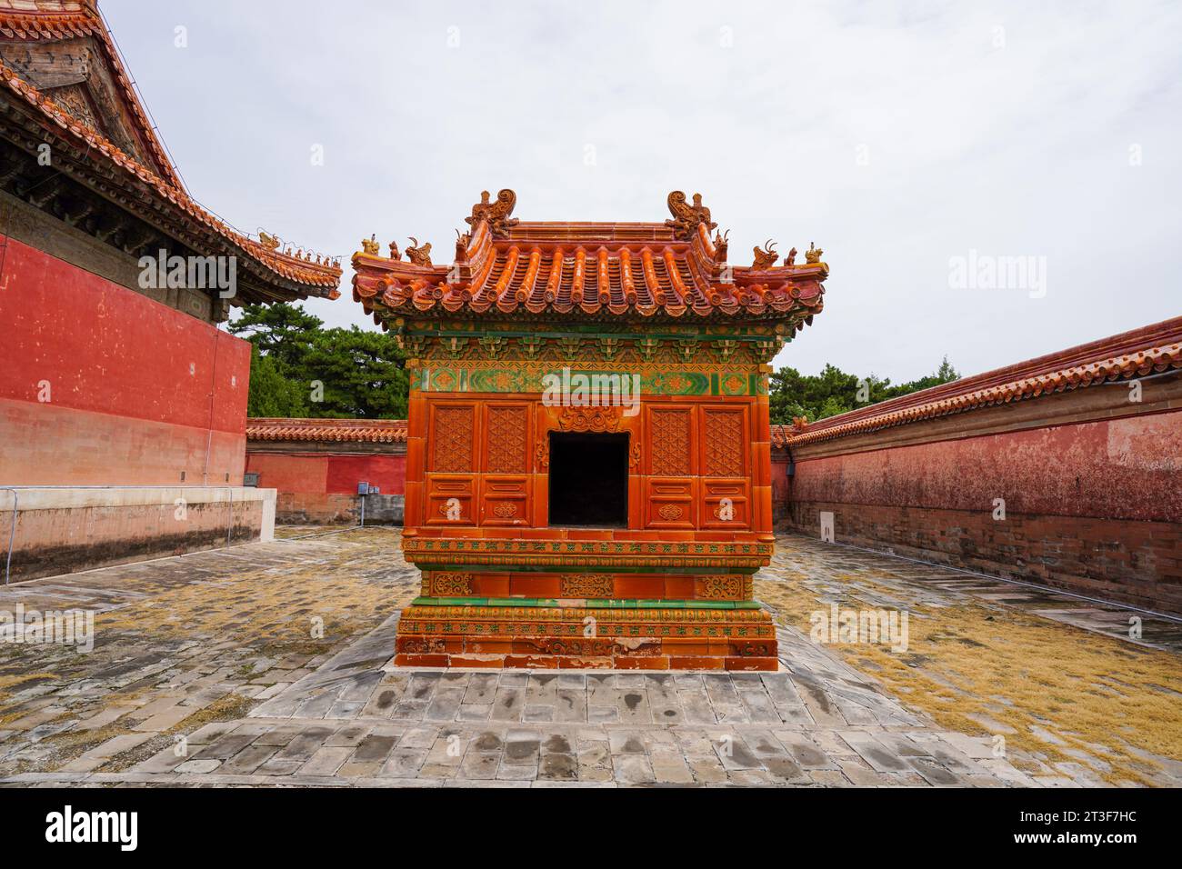 The silk burning furnace is located in the Eastern Tombs of the Qing ...