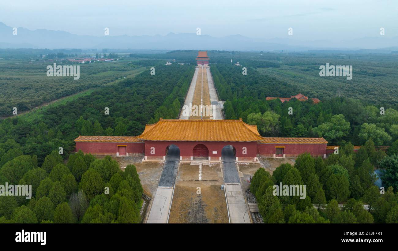 Zunhua, China - August 27, 2023: Aerial photos of the memorial archway ...