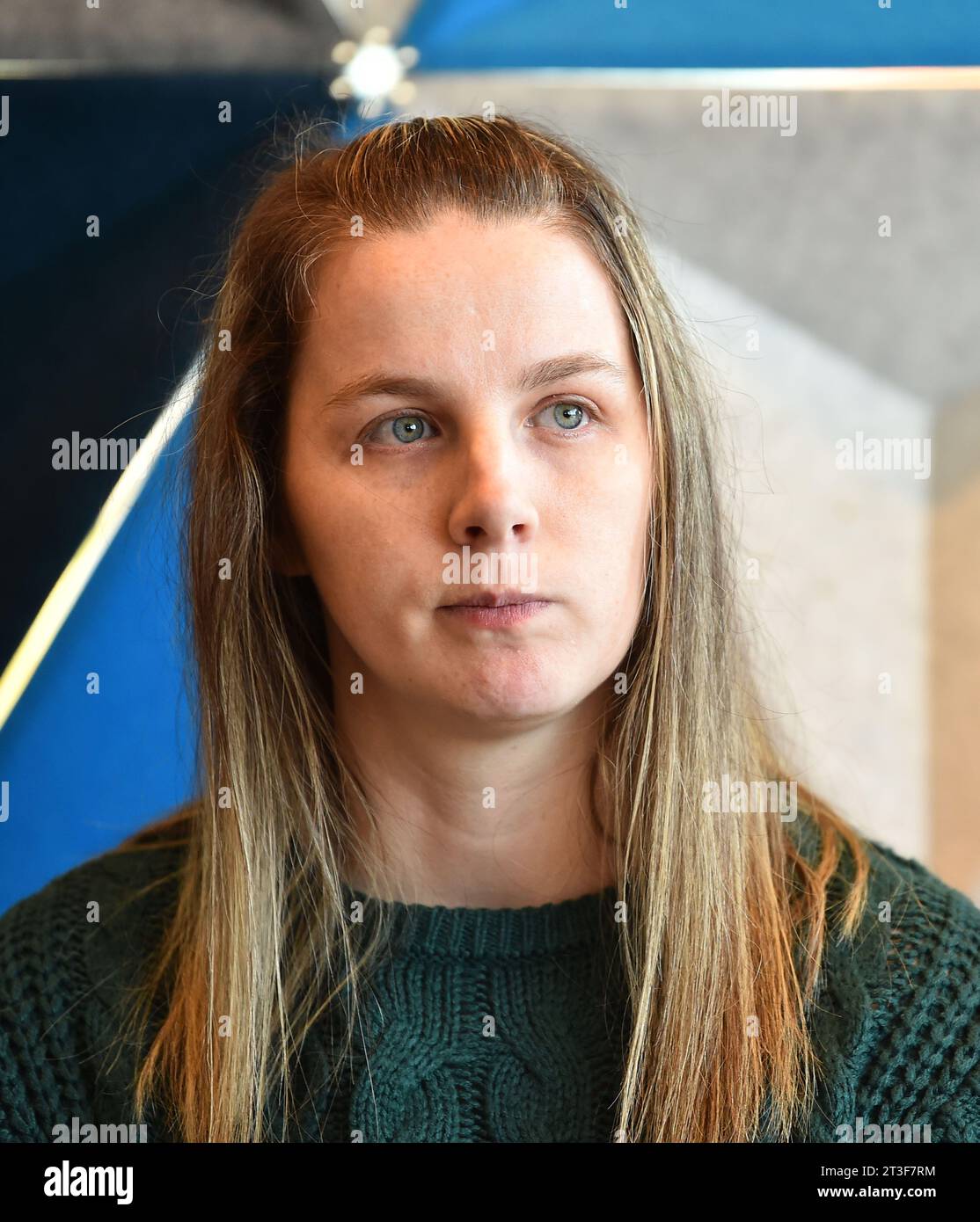 Yousef Makki's sister Jade Akoum during a press conference in Stockport ...