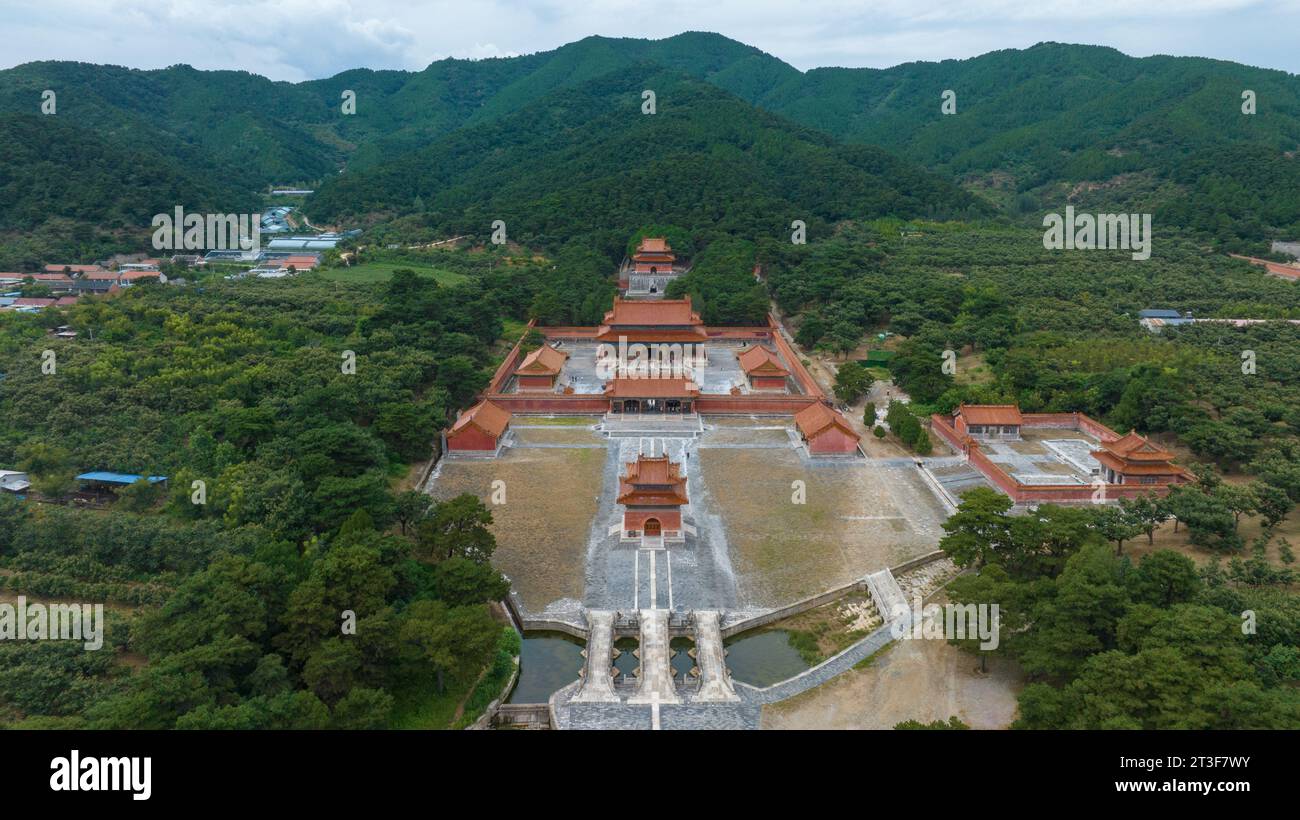 Zunhua City, China - August 27, 2023: Aerial photo of the architectural ...