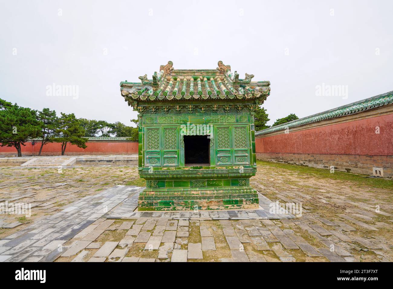 The silk burning furnace is located in the Eastern Tombs of the Qing ...