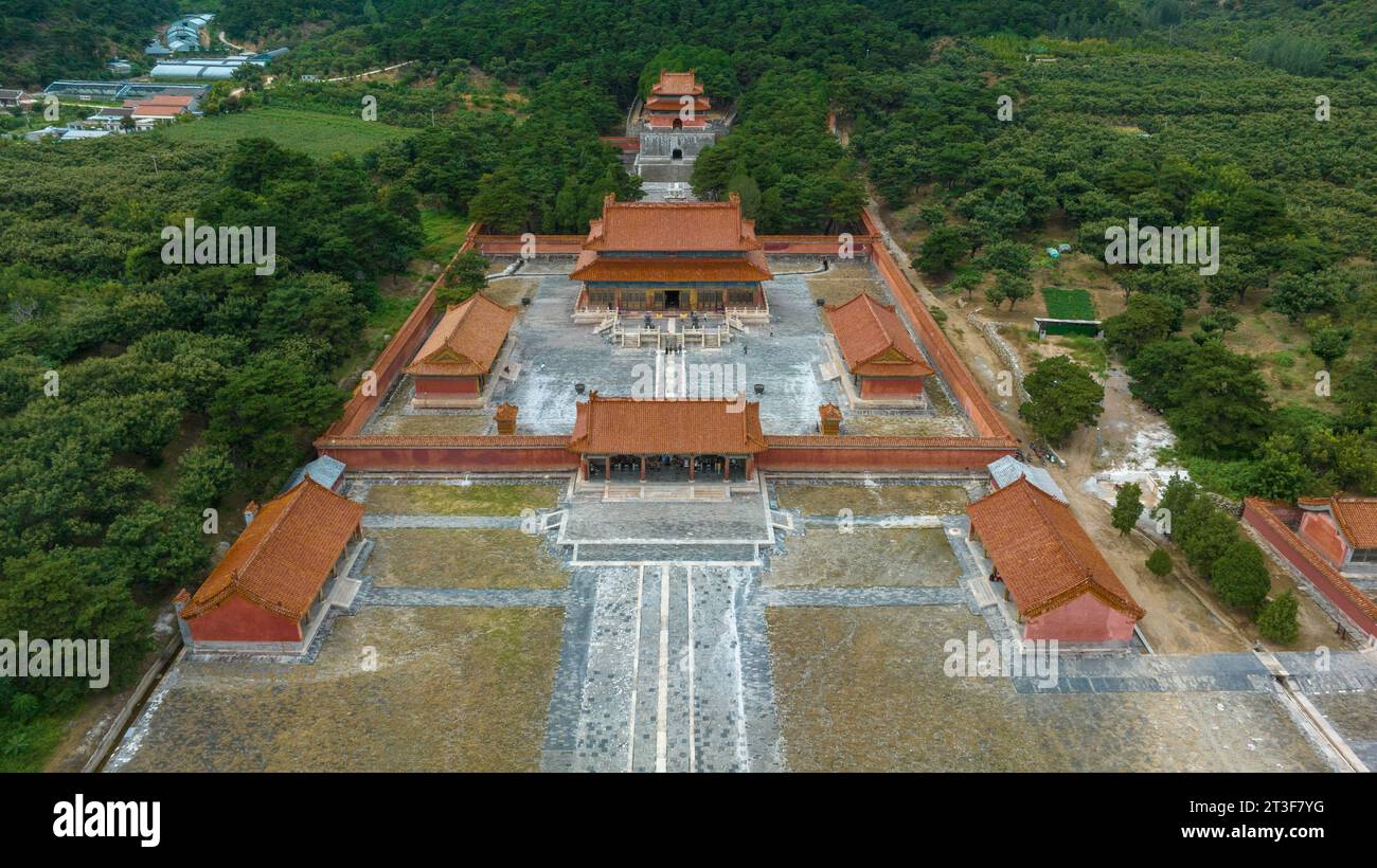 Zunhua City, China - August 27, 2023: Aerial photo of the architectural ...