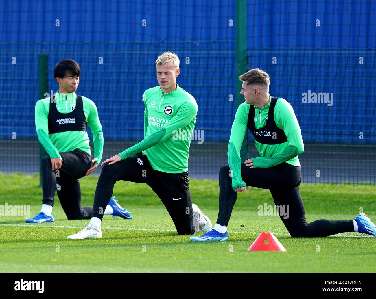 Brighton and Hove Albion's Jan Paul van Hecke (centre) during a ...