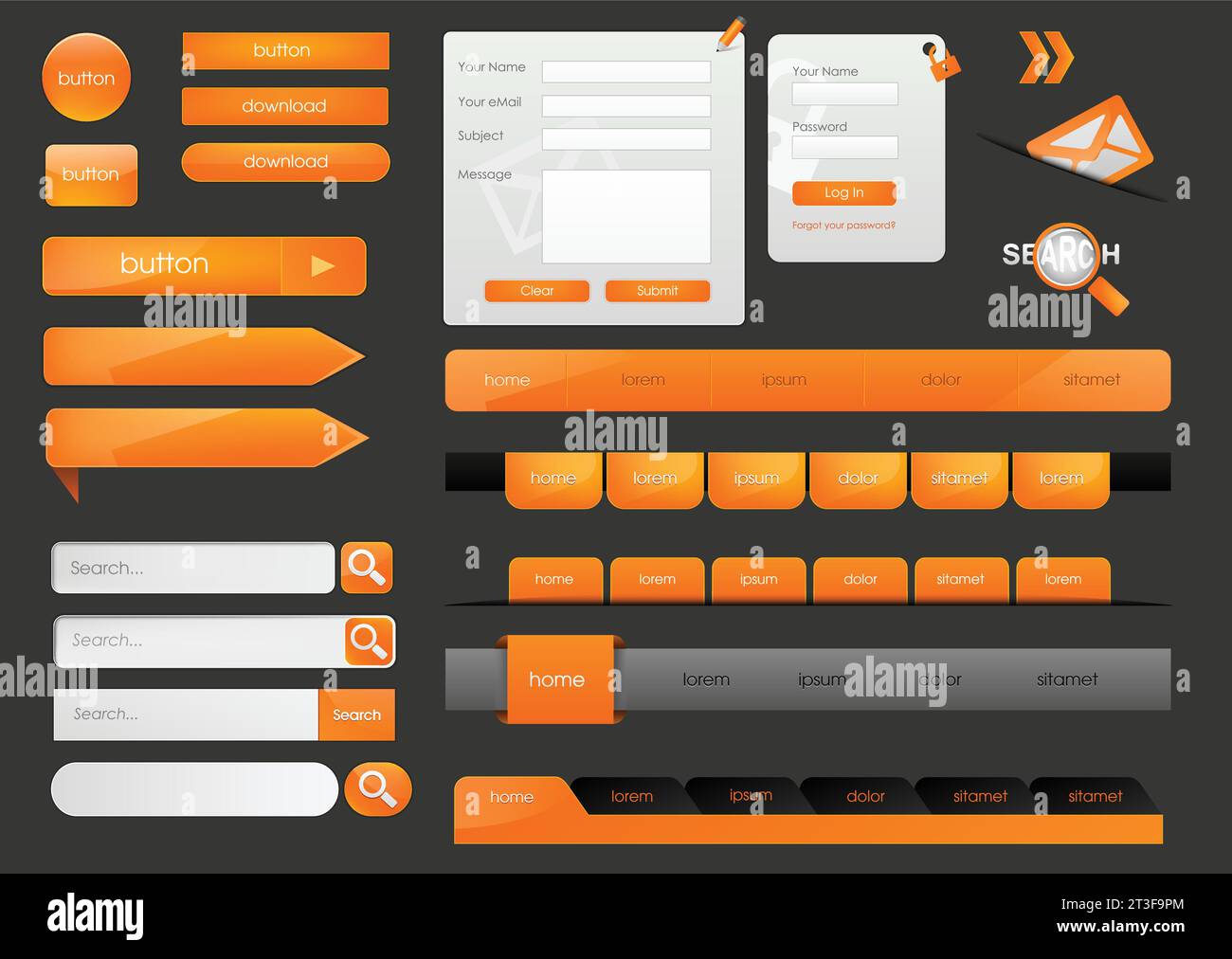 Web design elements Royalty Free Vector Image Stock Vector Image & Art ...