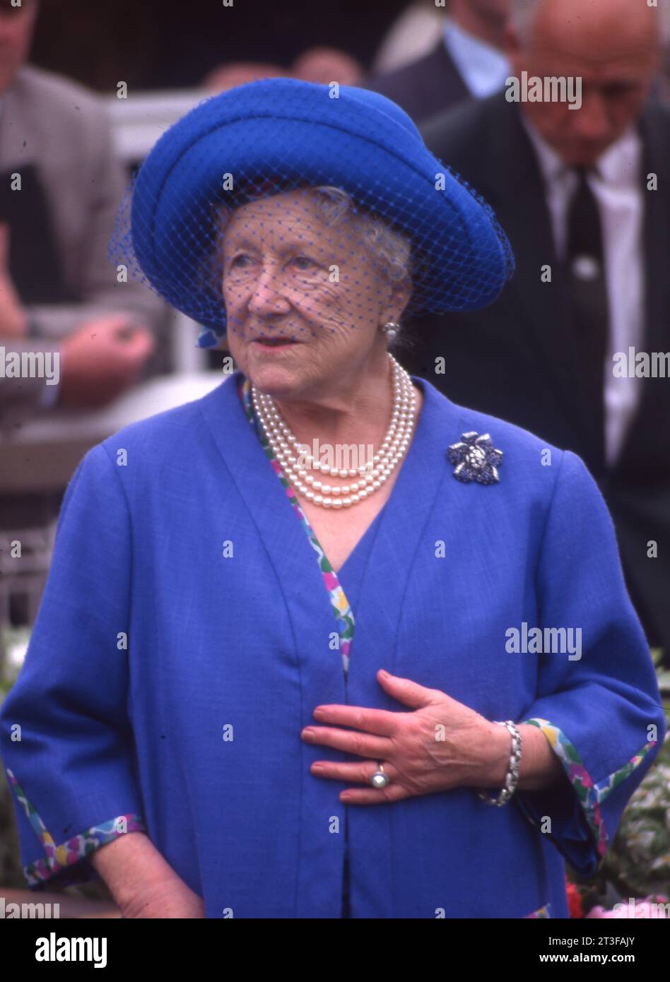 The Queen Mother at the Whitbread Gold Cup Horse Racing, Sandown 29th ...