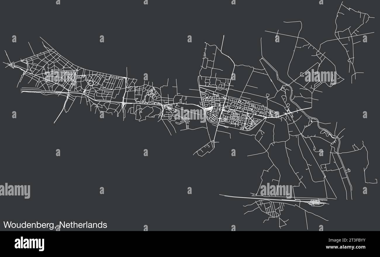 Street roads map of WOUDENBERG, NETHERLANDS Stock Vector Image & Art ...