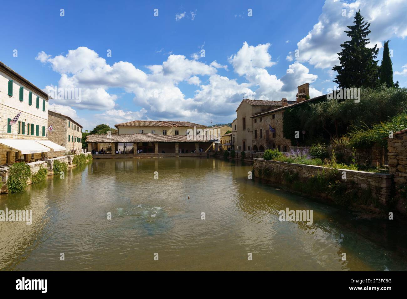 Bagno Vignoni, Siena province, Tuscany, Italy: the square of water ...